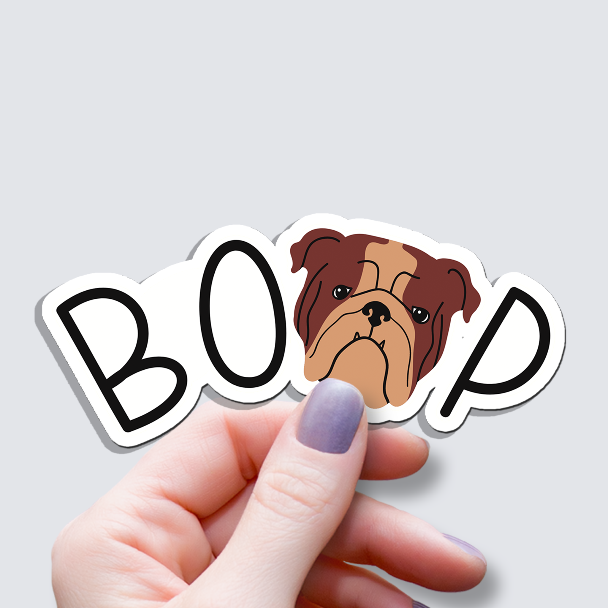 Bull Dog BOOP Vinyl Sticker – StickerAmbassador
