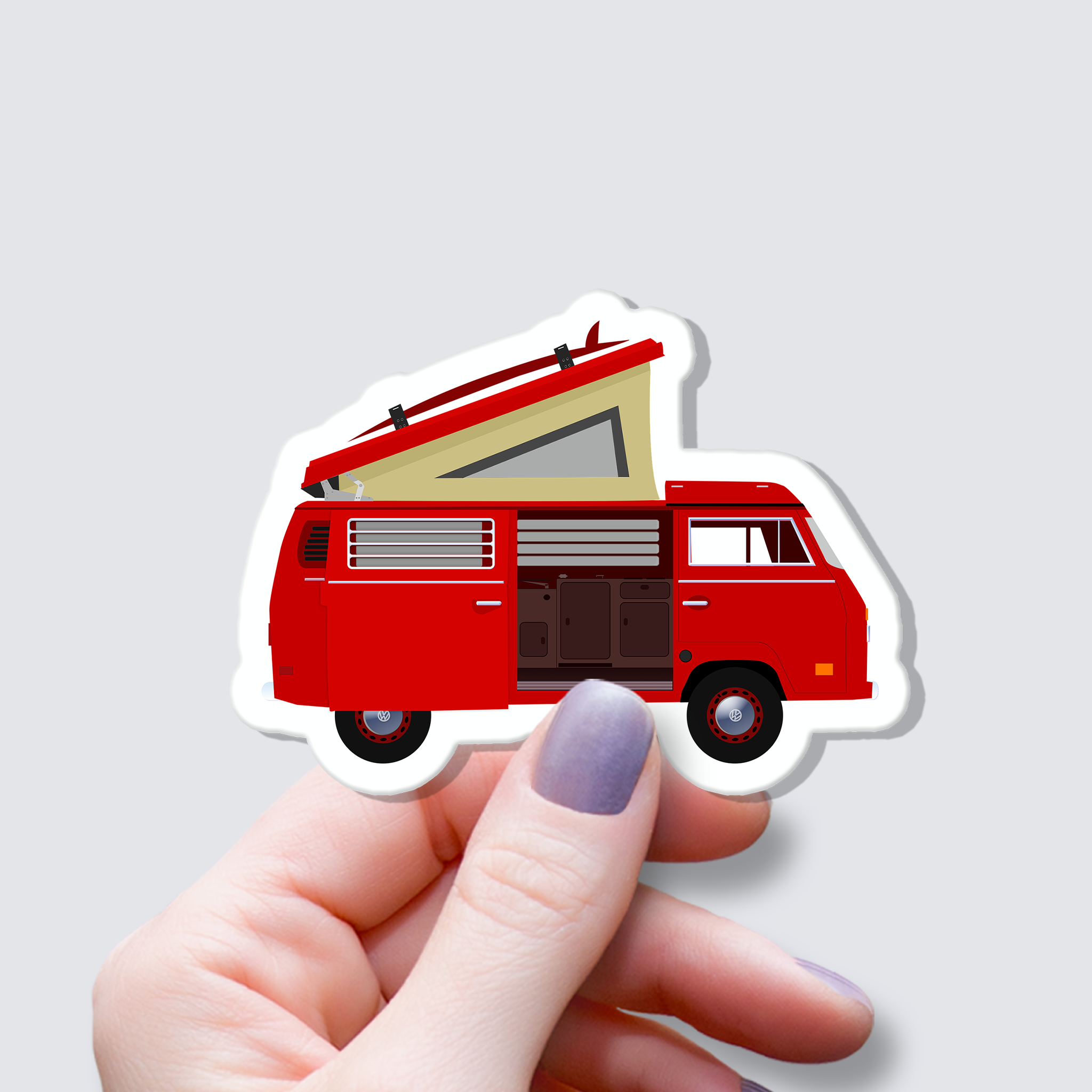 Red Vanagon Sticker – StickerAmbassador