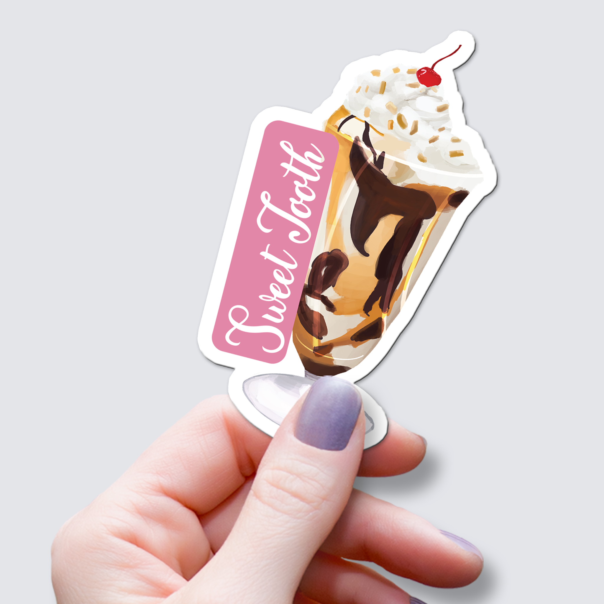 Sundae - Sweet Tooth Vinyl Sticker – StickerAmbassador